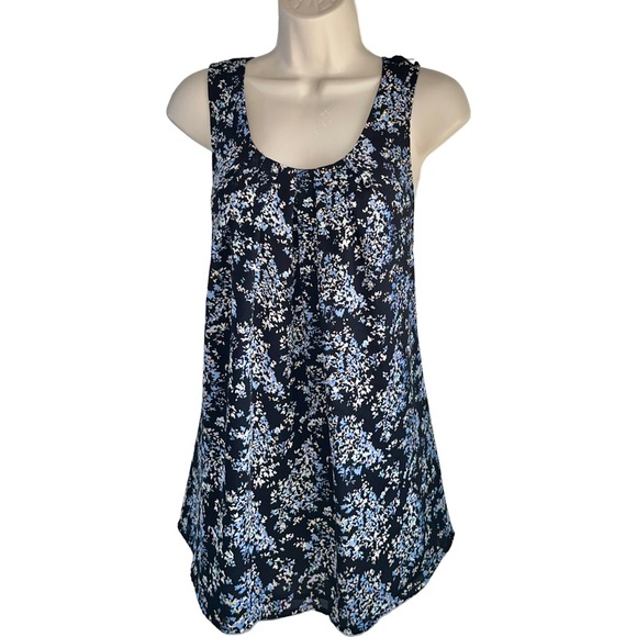 Elle | Tops | Ladies Elle Xl Floral Sleeveless Tie Back Cute Dress Up ...